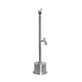 Outdoor Shower Company FSDFHB-PB Free Standing Single Supply Push ...
